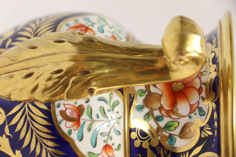 English Antique Spode Porcelain Vase with Hand Painted Imari Style ...