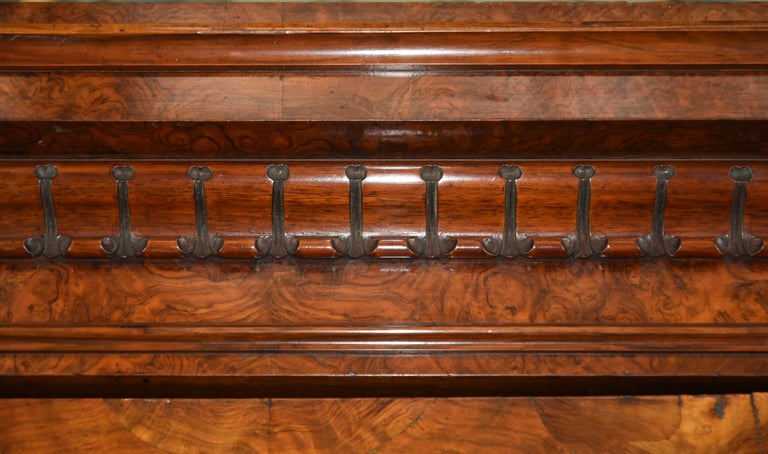 English Antique Victorian Burr Walnut Triple Breakfront Wardrobe ...