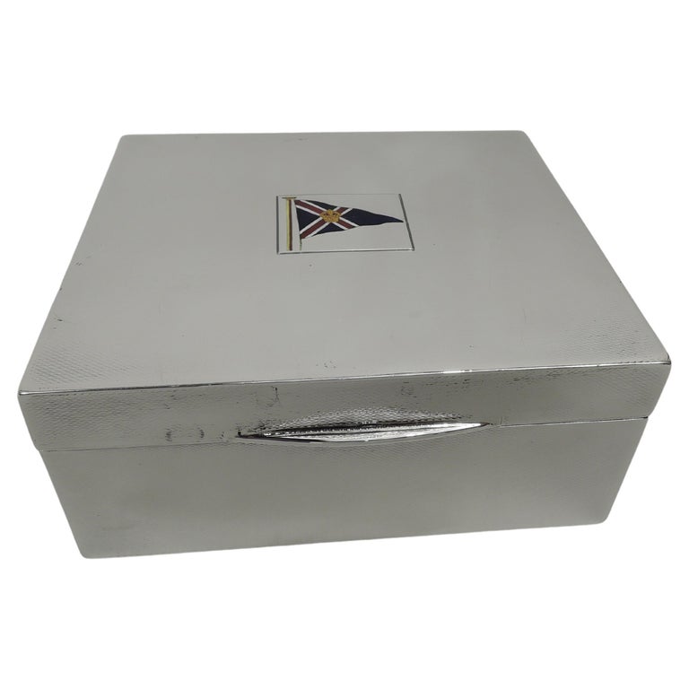 English Art Deco Box with Enamel Burgee for Royal Albert Yacht Club For ...