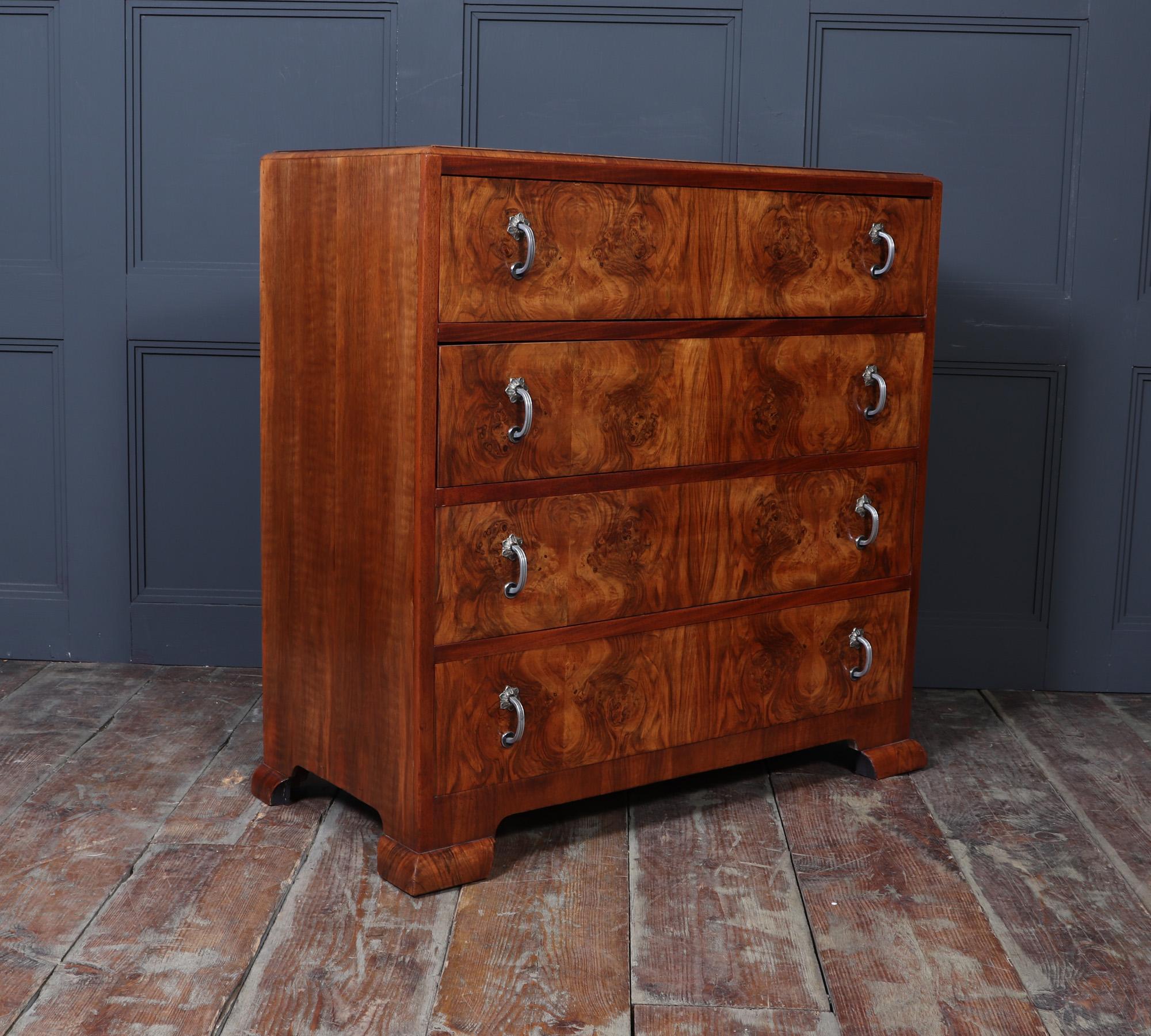 English Art Deco Chest of Drawers For Sale at 1stDibs