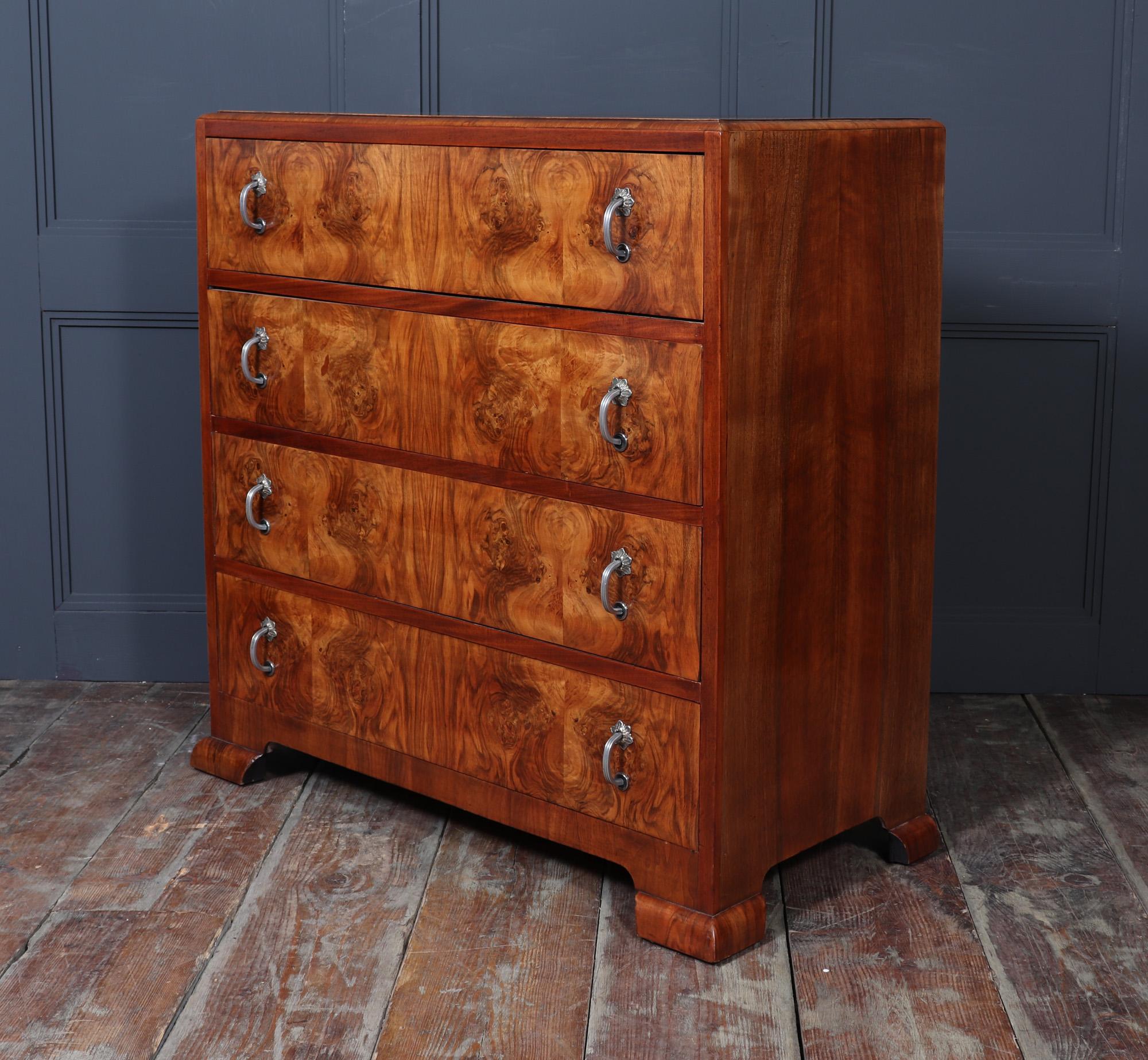 English Art Deco Chest of Drawers For Sale at 1stDibs