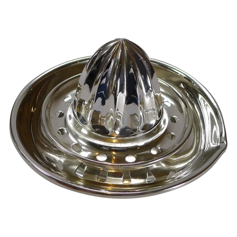 English Art Deco Cocktail / Bar Lemon Squeezer in Silver Plate, c.1930 ...