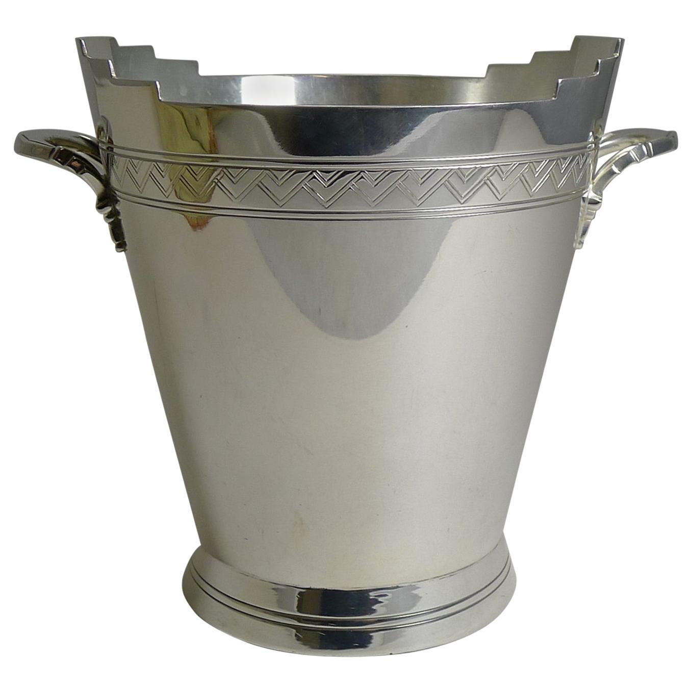 Art Deco Ice Bucket at 1stDibs | art deco champagne bucket