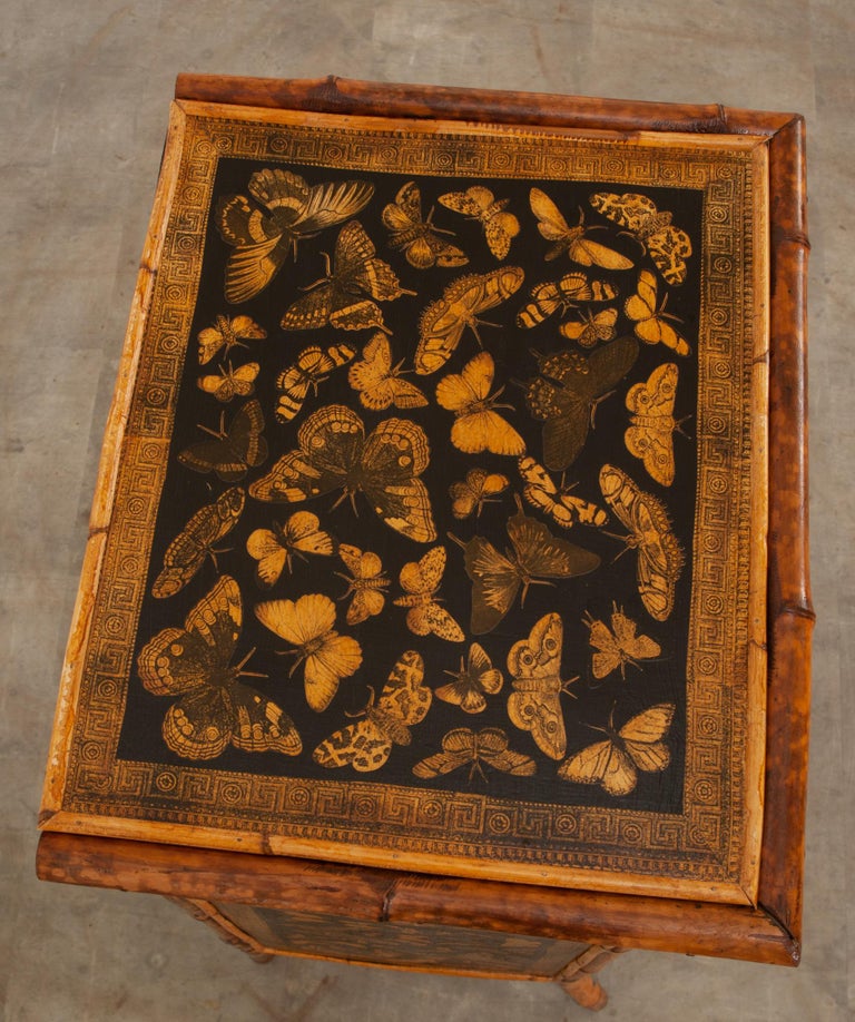 English Bamboo Butterfly Cabinet For Sale at 1stDibs