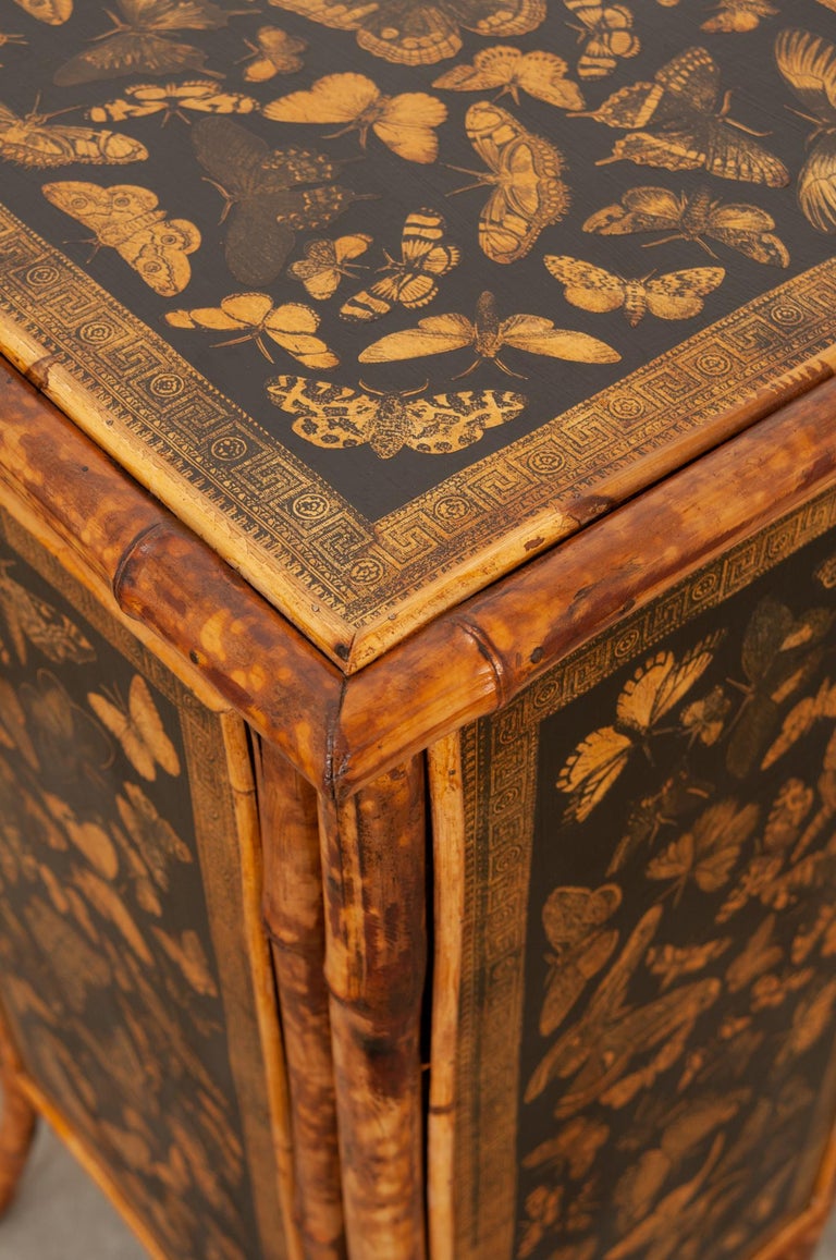 English Bamboo Butterfly Cabinet For Sale at 1stDibs
