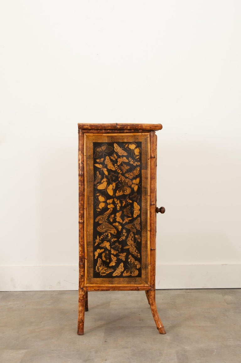 English Bamboo Butterfly Cabinet For Sale at 1stDibs