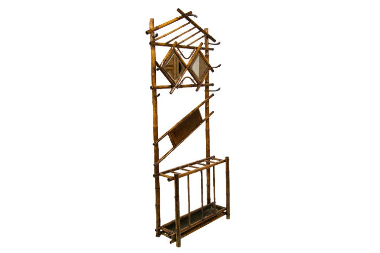 English Bamboo Hall Stand For Sale at 1stDibs
