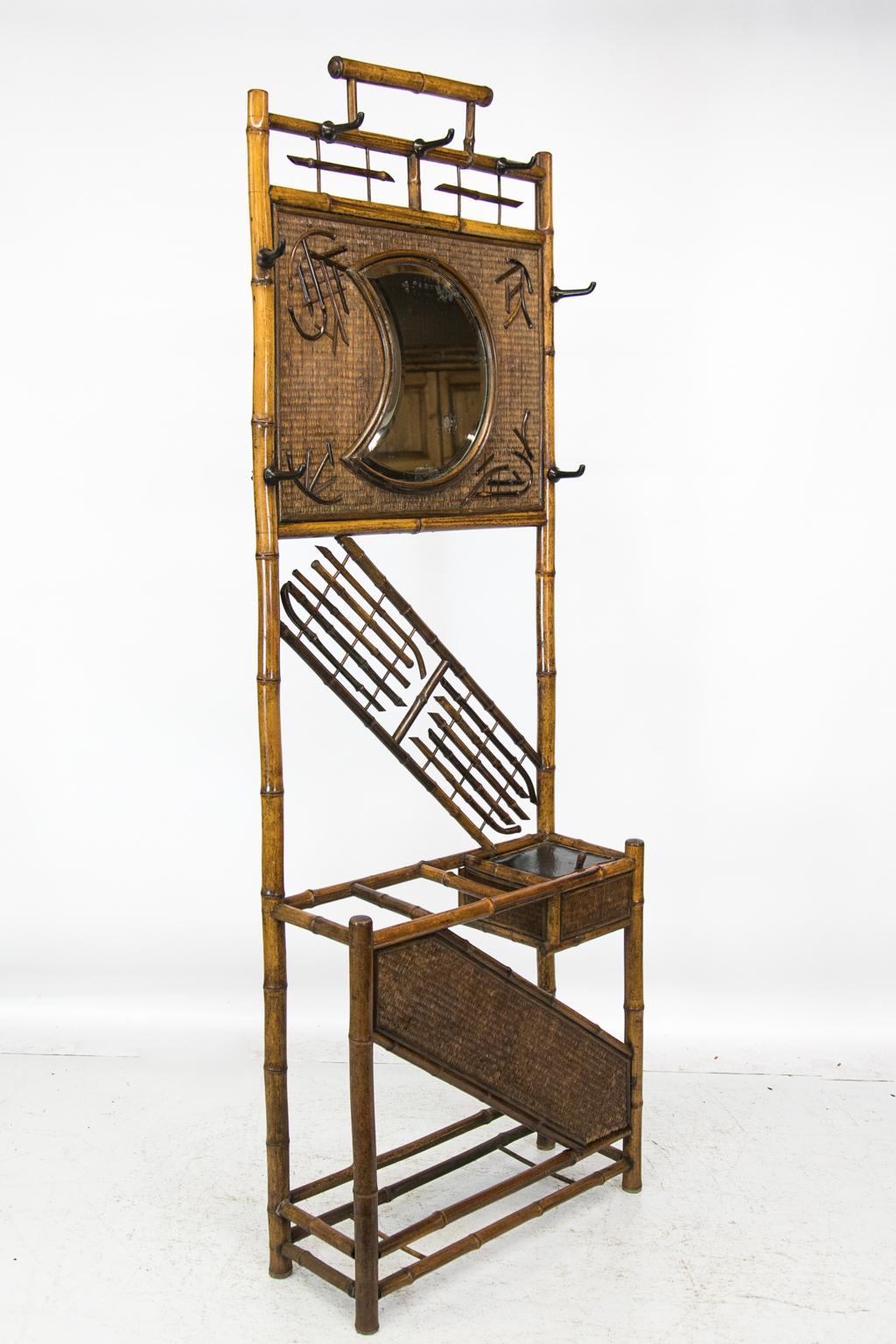 English Bamboo Hall Stand For Sale at 1stDibs