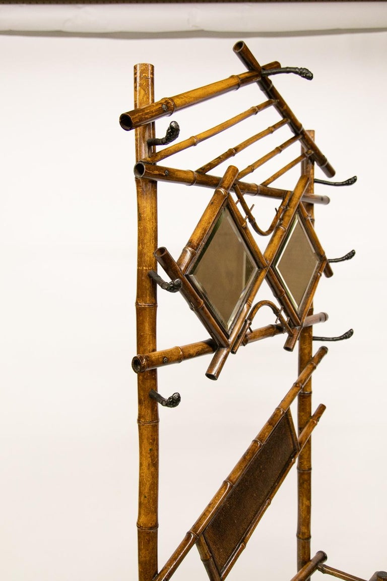English Bamboo Hall Stand For Sale at 1stDibs