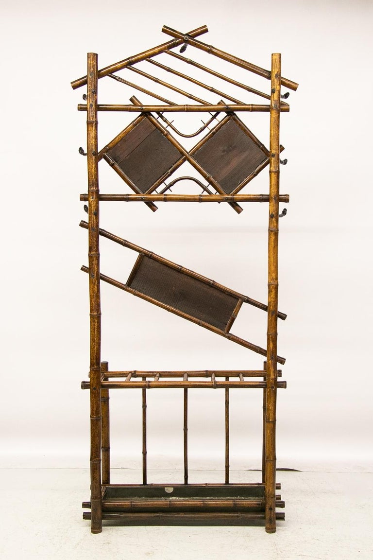 English Bamboo Hall Stand For Sale at 1stDibs