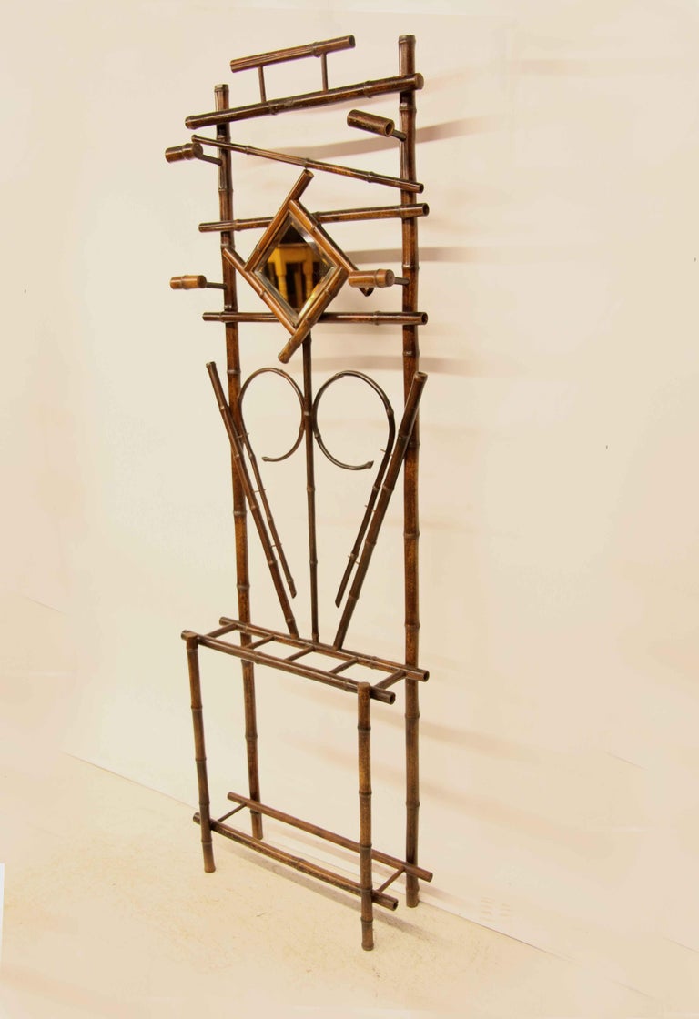 English Bamboo Hall Stand For Sale at 1stDibs