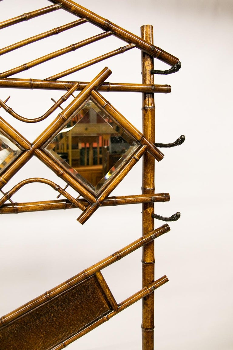 English Bamboo Hall Stand For Sale at 1stDibs
