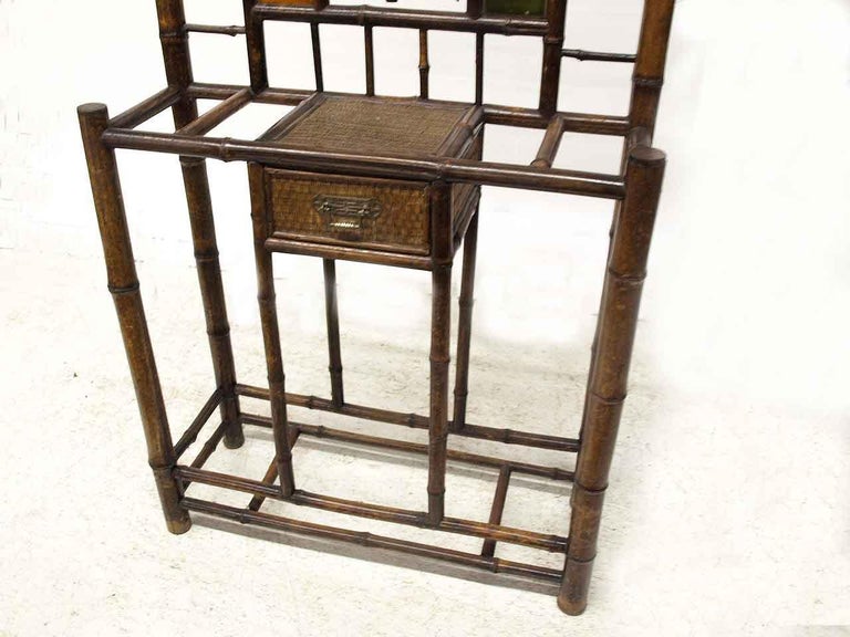 English Bamboo Hall Stand For Sale at 1stDibs