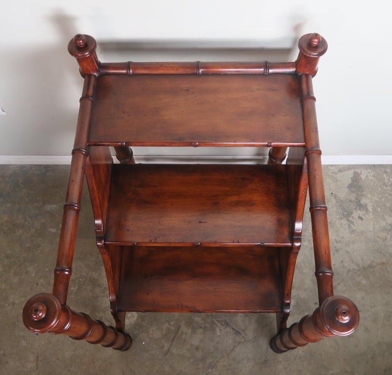 English Bamboo Motif Library Step Ladder at 1stDibs