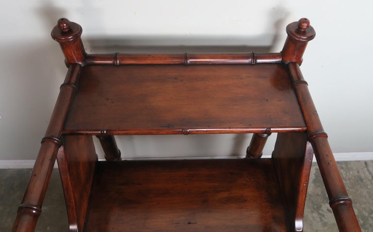 English Bamboo Motif Library Step Ladder at 1stDibs