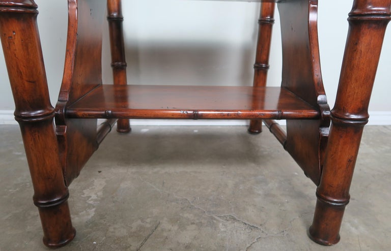 English Bamboo Motif Library Step Ladder at 1stDibs
