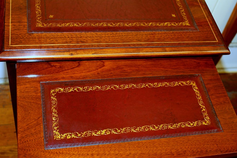 English Bench-Made Reprod, Inlaid Mahogany Two-Drawer File Cabinet with ...