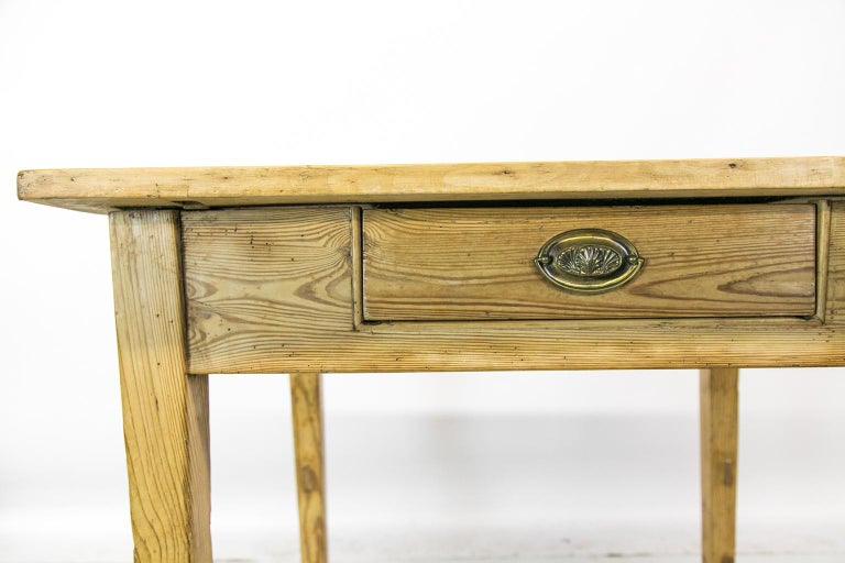English Birch and Pine One Drawer Side Table For Sale at 1stDibs