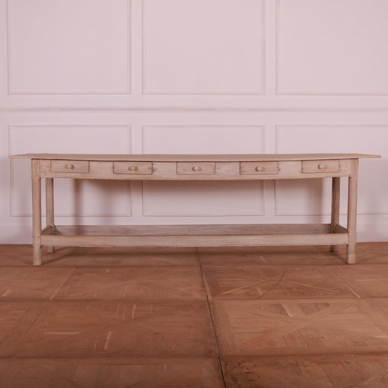 English Bleached Oak Serving Table For Sale at 1stDibs