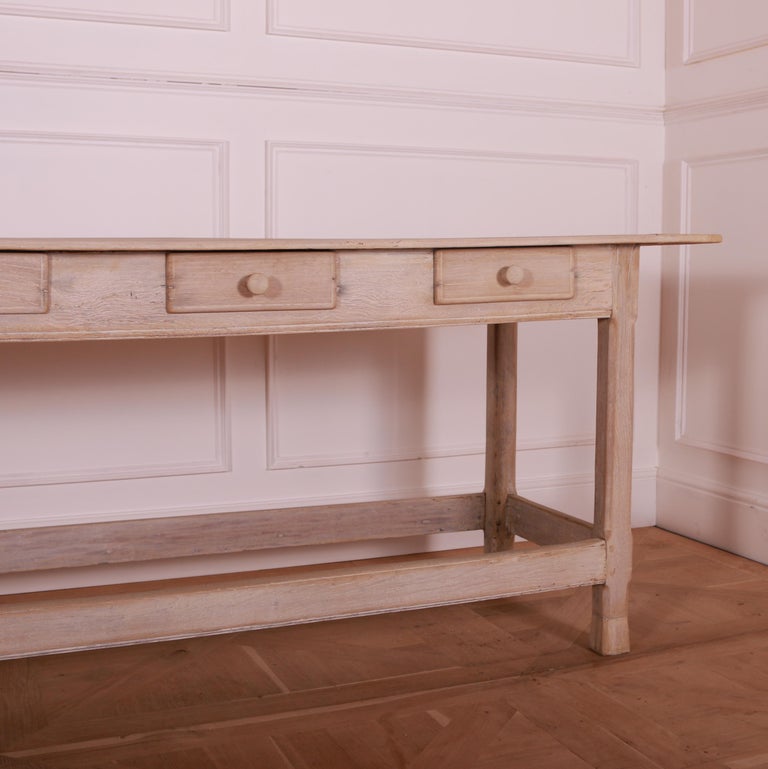 English Bleached Oak Serving Table For Sale at 1stDibs