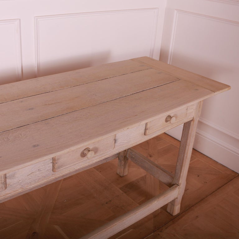 English Bleached Oak Serving Table For Sale at 1stDibs
