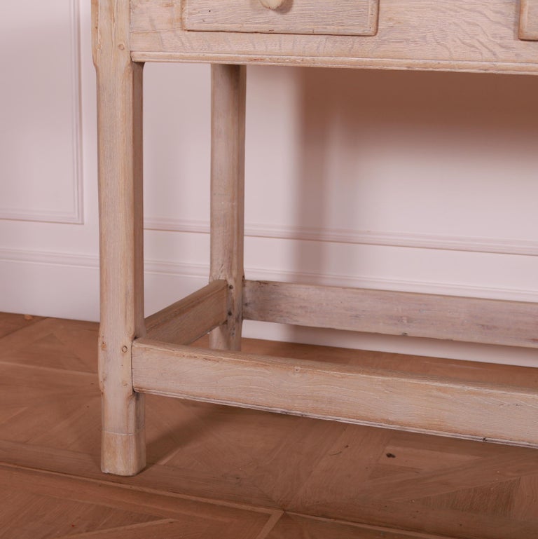 English Bleached Oak Serving Table For Sale at 1stDibs