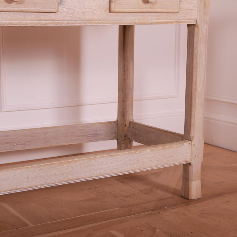 English Bleached Oak Serving Table For Sale at 1stDibs