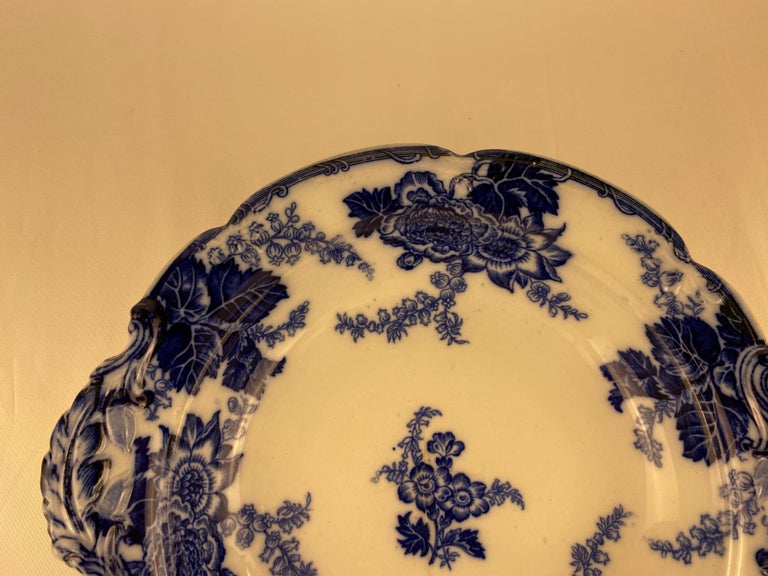 English Blue and White Ironstone Tableware, Transfer Bowl by Cauldon ...