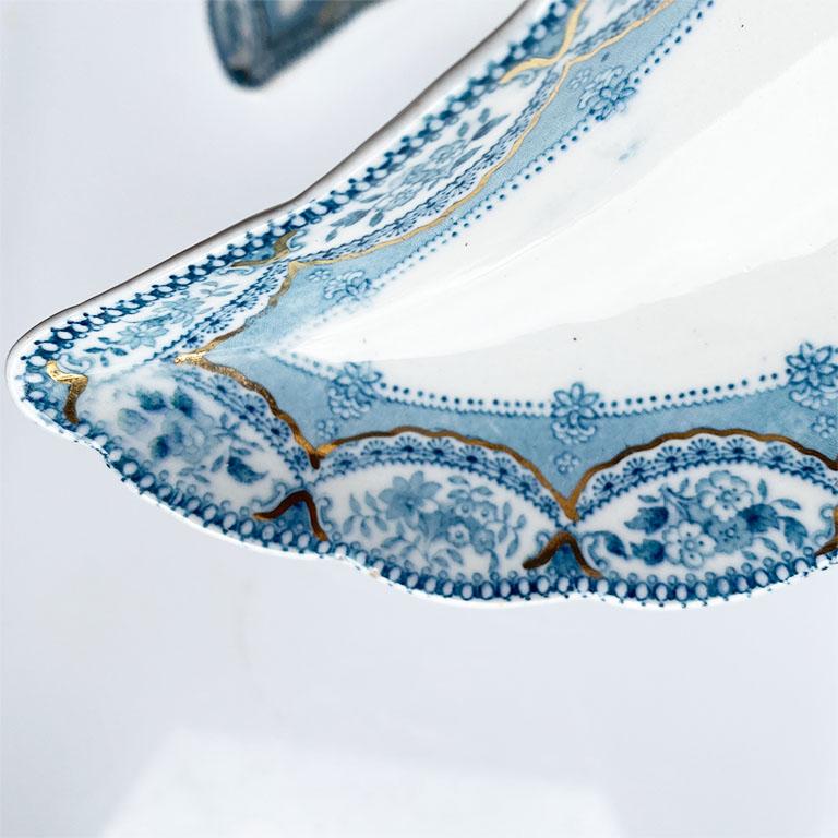 English Bone or Appetizer Crescent Plates by Henry Alcock, 1900s Set of ...