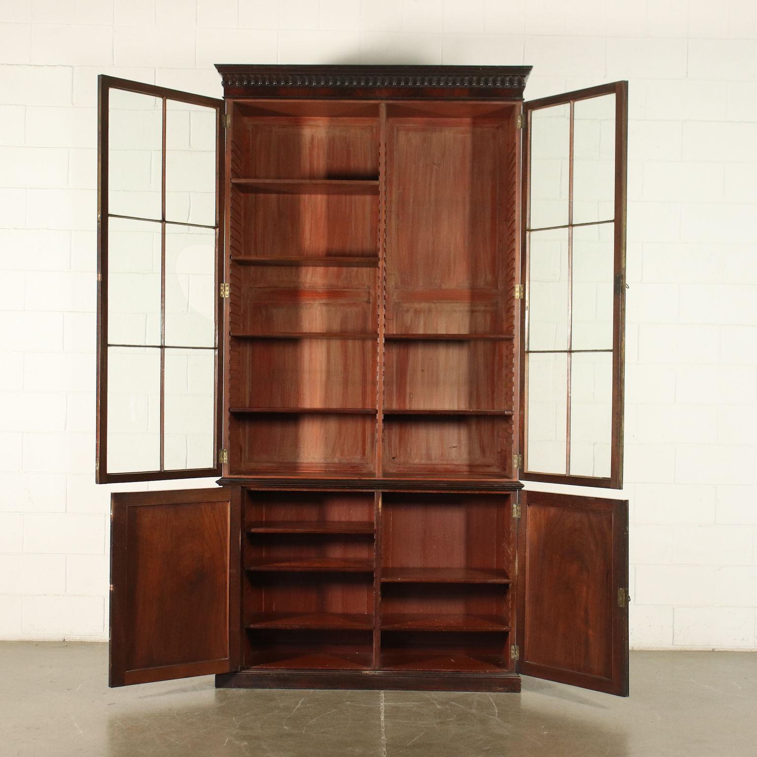 English Book Case Mahogany Marple Glass England 19th Century For Sale ...