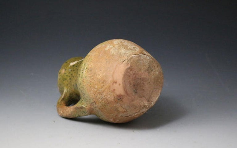 English Borderware Post Medieval Pitcher with Green Glaze, Late 16th ...