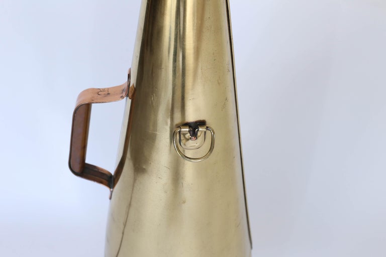 English Brass Megaphone Table Lamp For Sale at 1stDibs