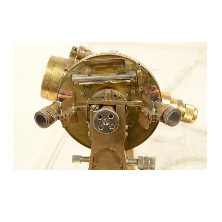 1900s English Antique Brass Tacheometer, surveying instrument at 1stDibs