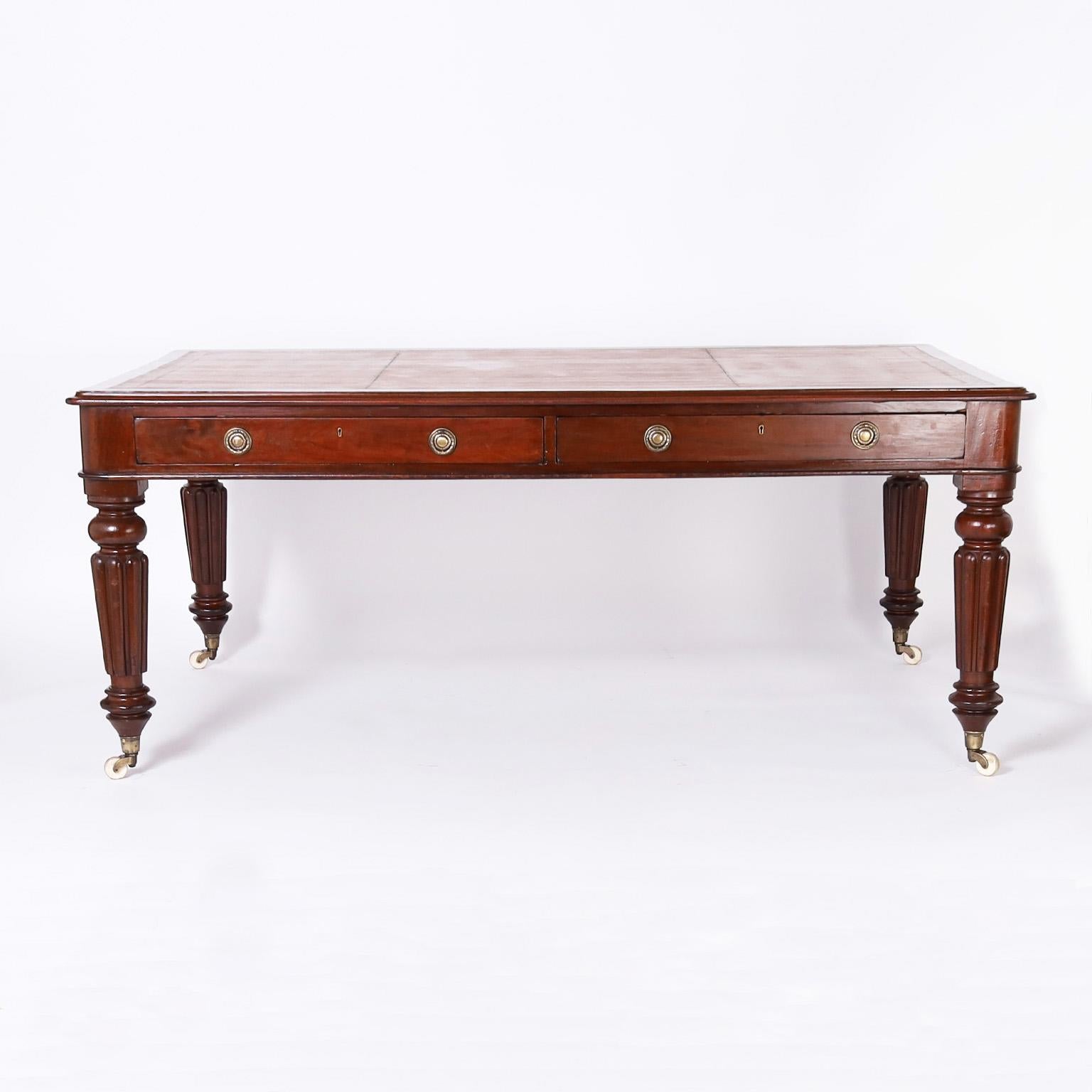 English British Colonial Partners Desk at 1stDibs | british colonial desk