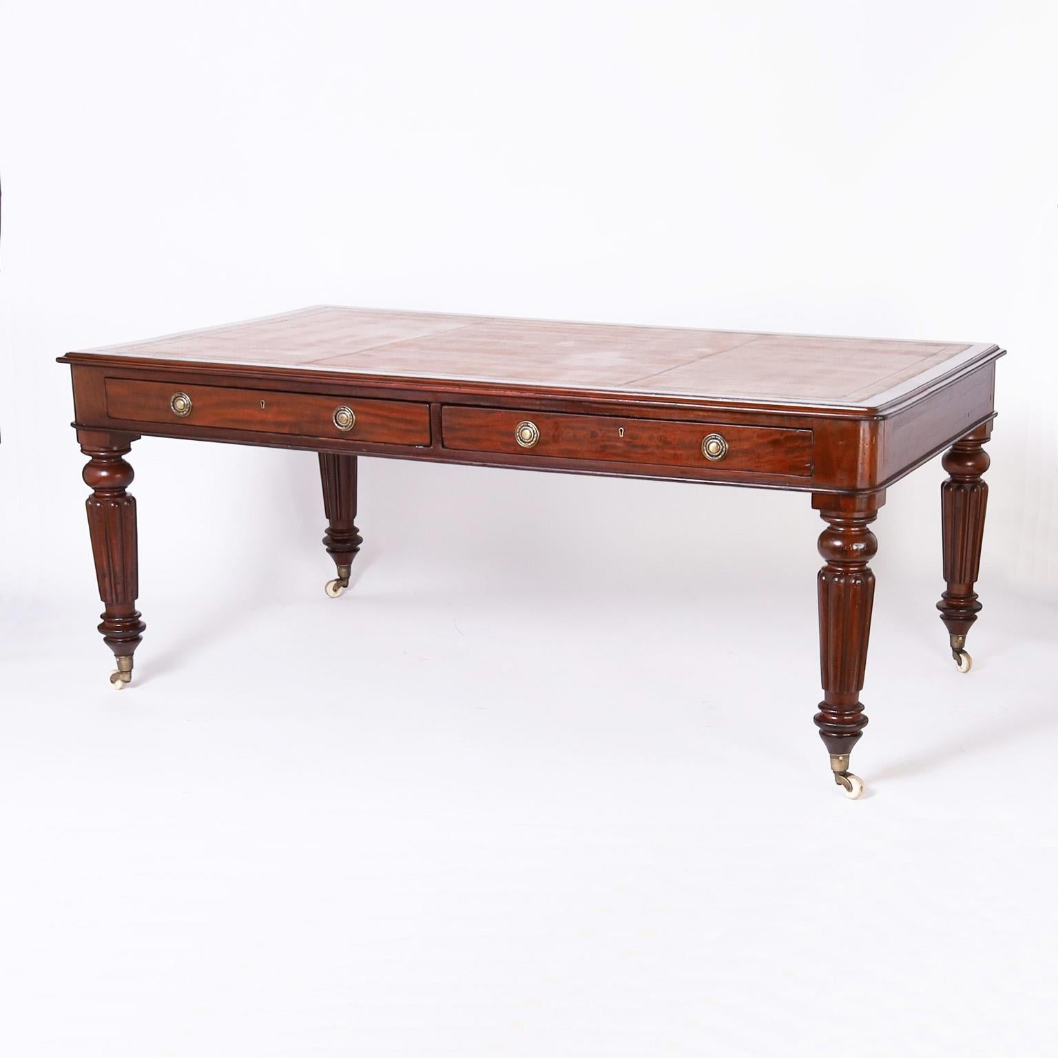 English British Colonial Partners Desk at 1stDibs | british colonial desk