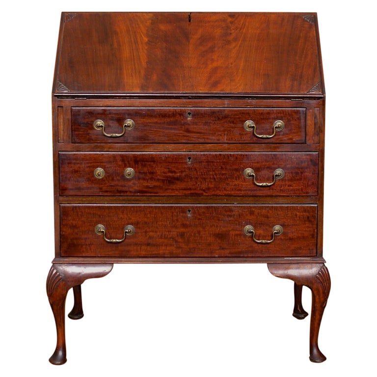 English Bureau Edwardian Mahogany Writing Desk Chest at 1stDibs