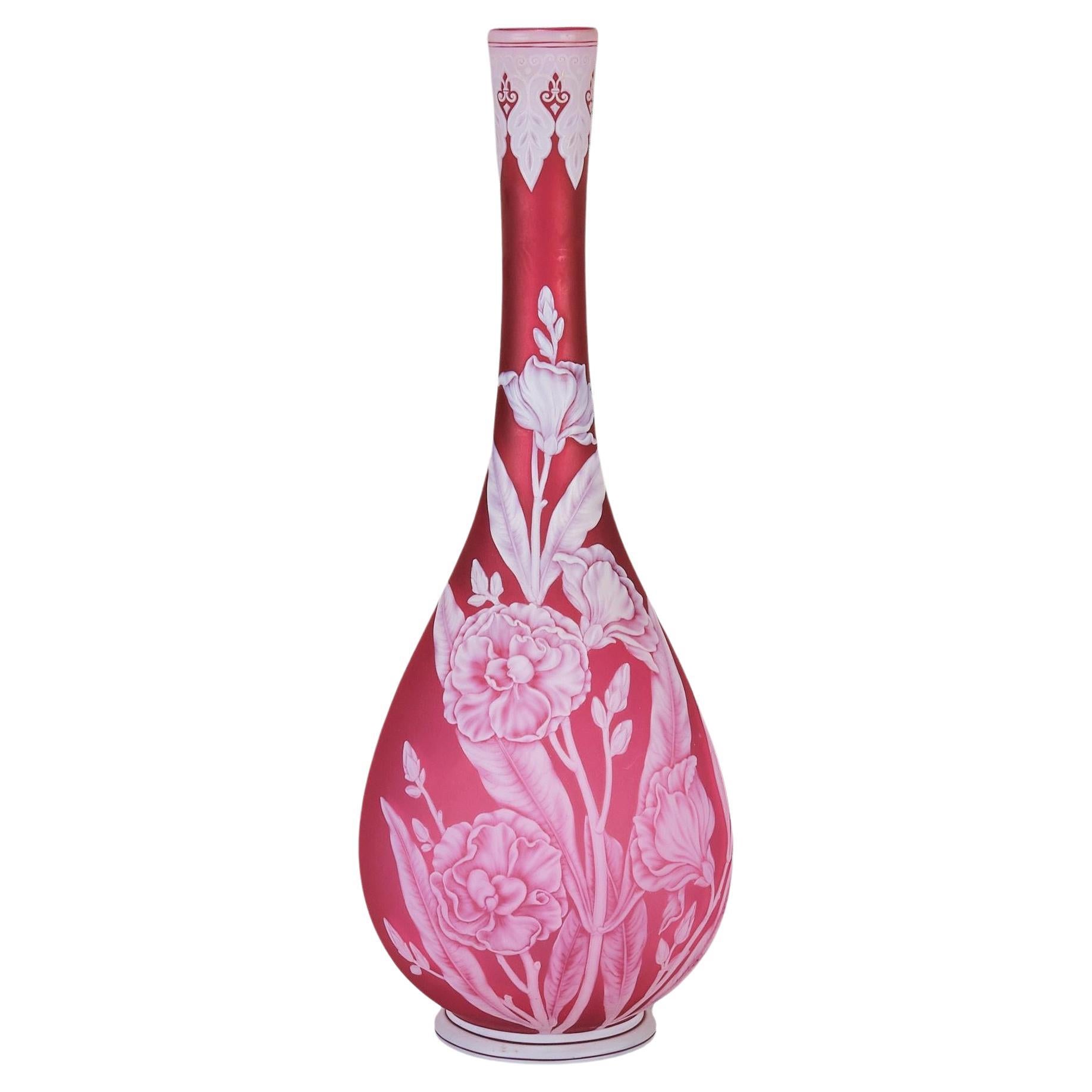 Cameo Glass Vases by Webb For Sale at 1stDibs | webb cameo glass