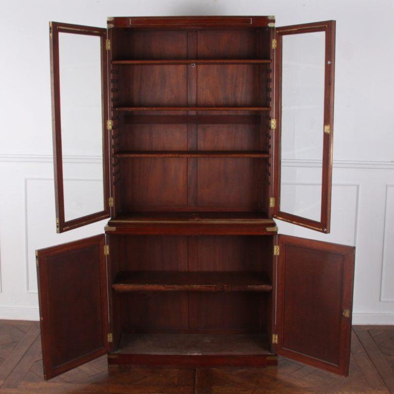 English Campaign Style Bookcase at 1stDibs