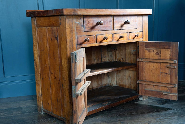 English Carpenters Work Bench/Cabinet, circa 1920 at 1stDibs