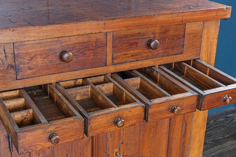 English Carpenters Work Bench/Cabinet, circa 1920 at 1stDibs