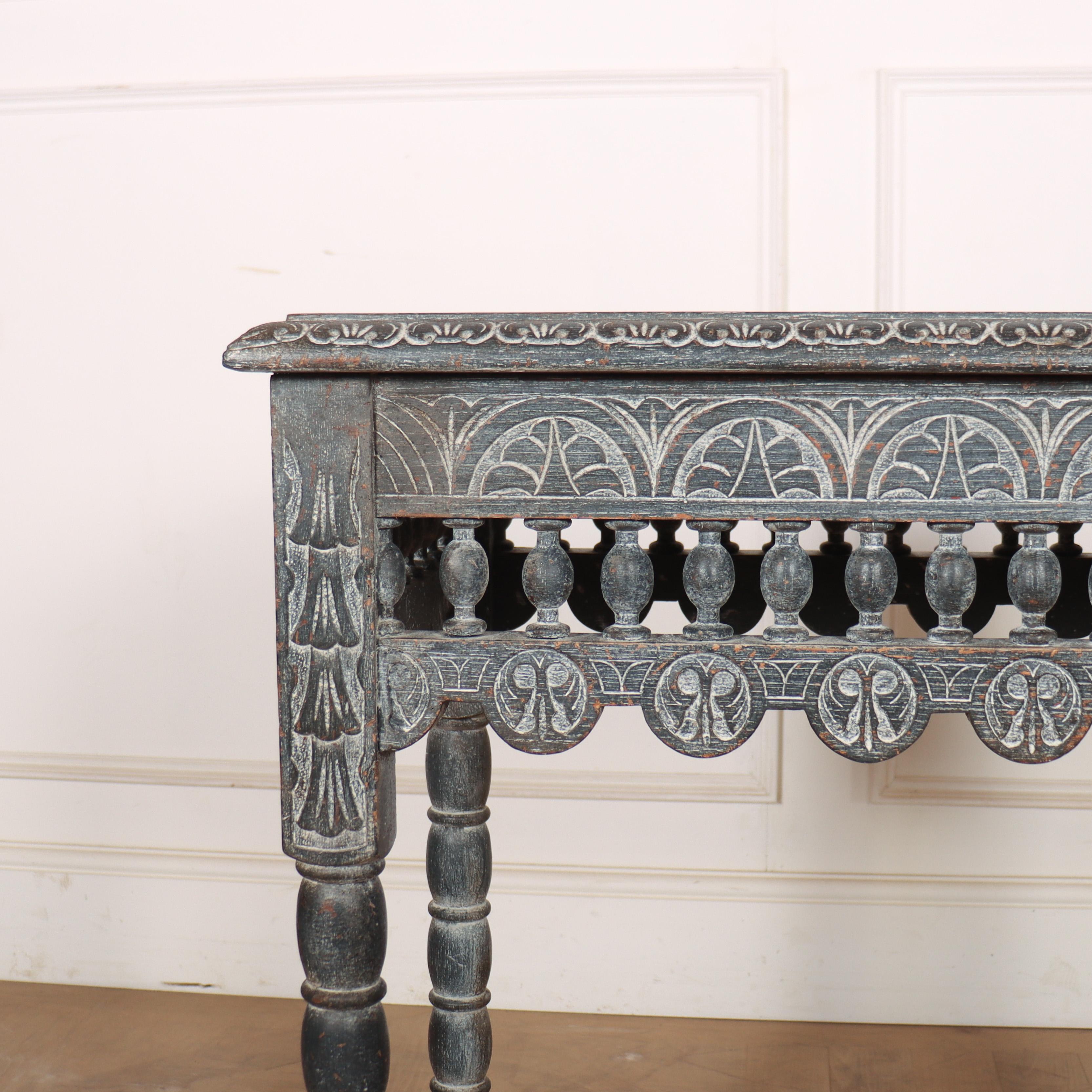 English Carved and Painted Side Table at 1stDibs