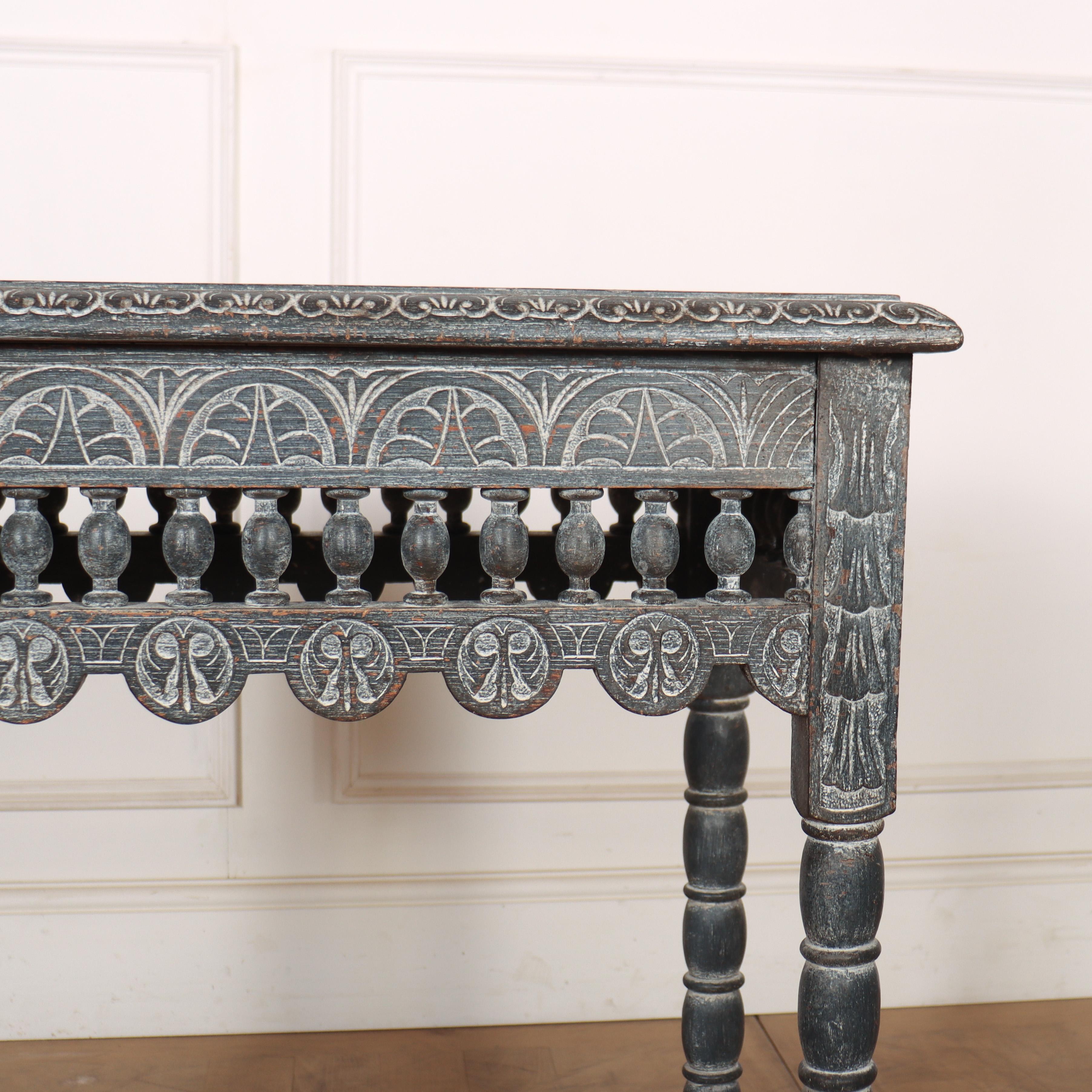English Carved and Painted Side Table at 1stDibs