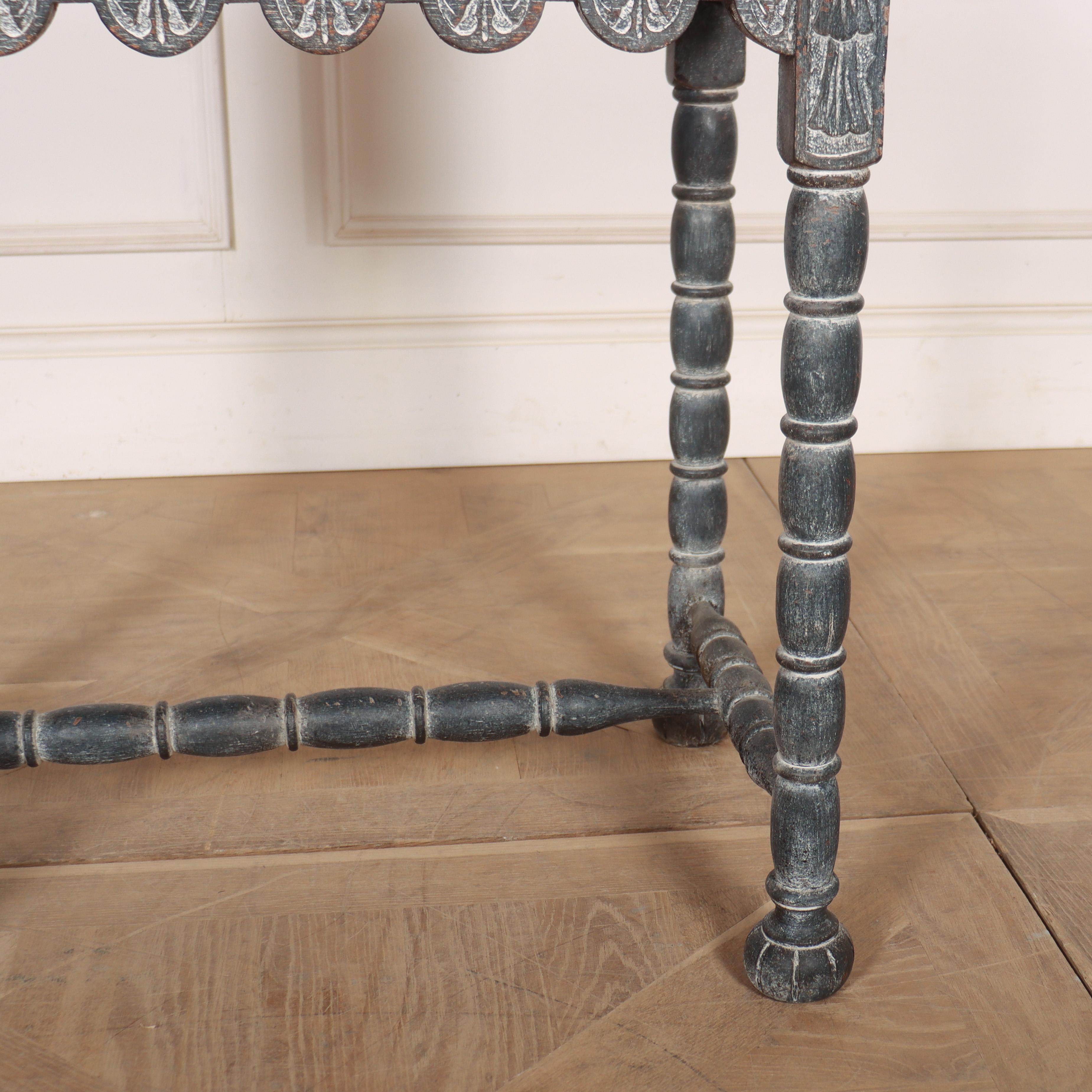 English Carved and Painted Side Table at 1stDibs