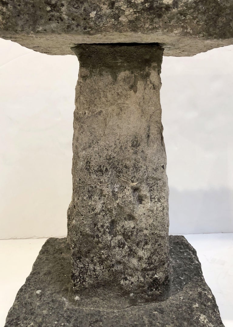 English Carved Garden Stone Bird Bath at 1stDibs