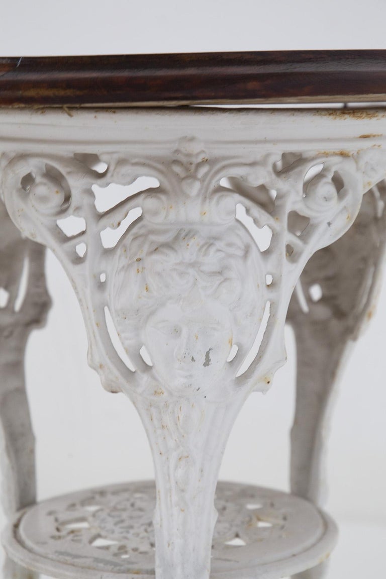 English Cast Iron and Wooden Table For Sale at 1stDibs