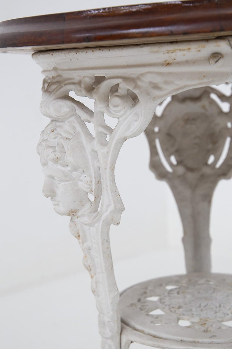 English Cast Iron and Wooden Table For Sale at 1stDibs