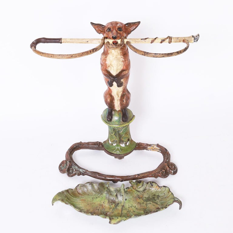 English Cast Iron Fox Umbrella Stand at 1stDibs