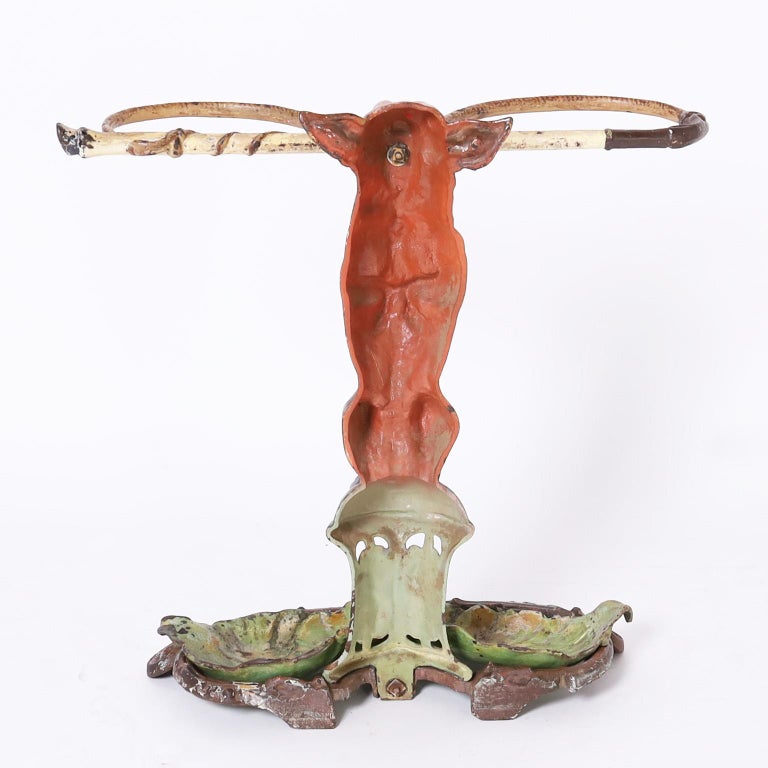 English Cast Iron Fox Umbrella Stand at 1stDibs