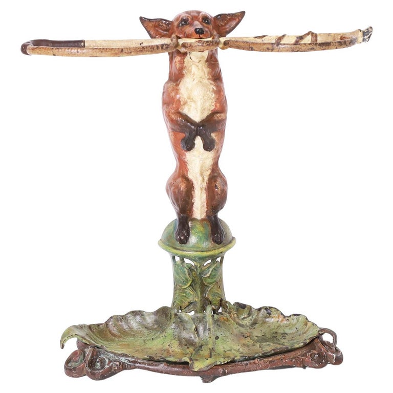English Cast Iron Fox Umbrella Stand at 1stDibs