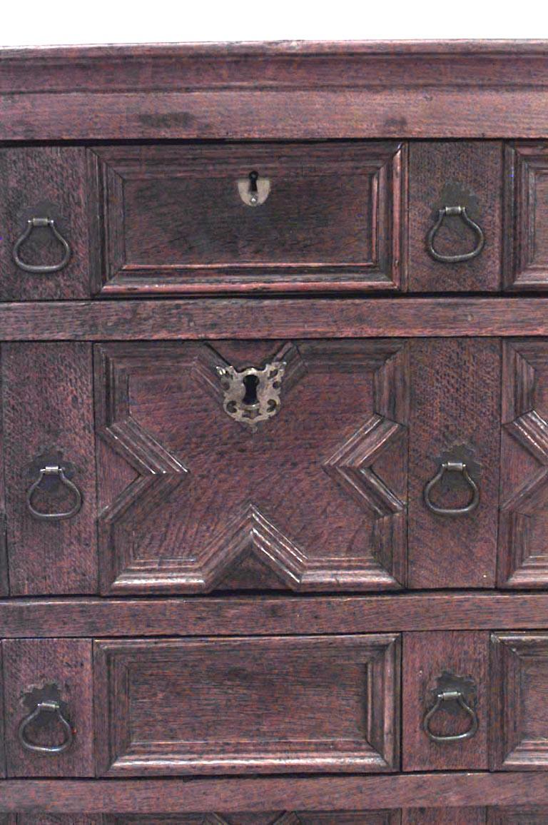 English Jacobean Style Oak Chest For Sale at 1stDibs
